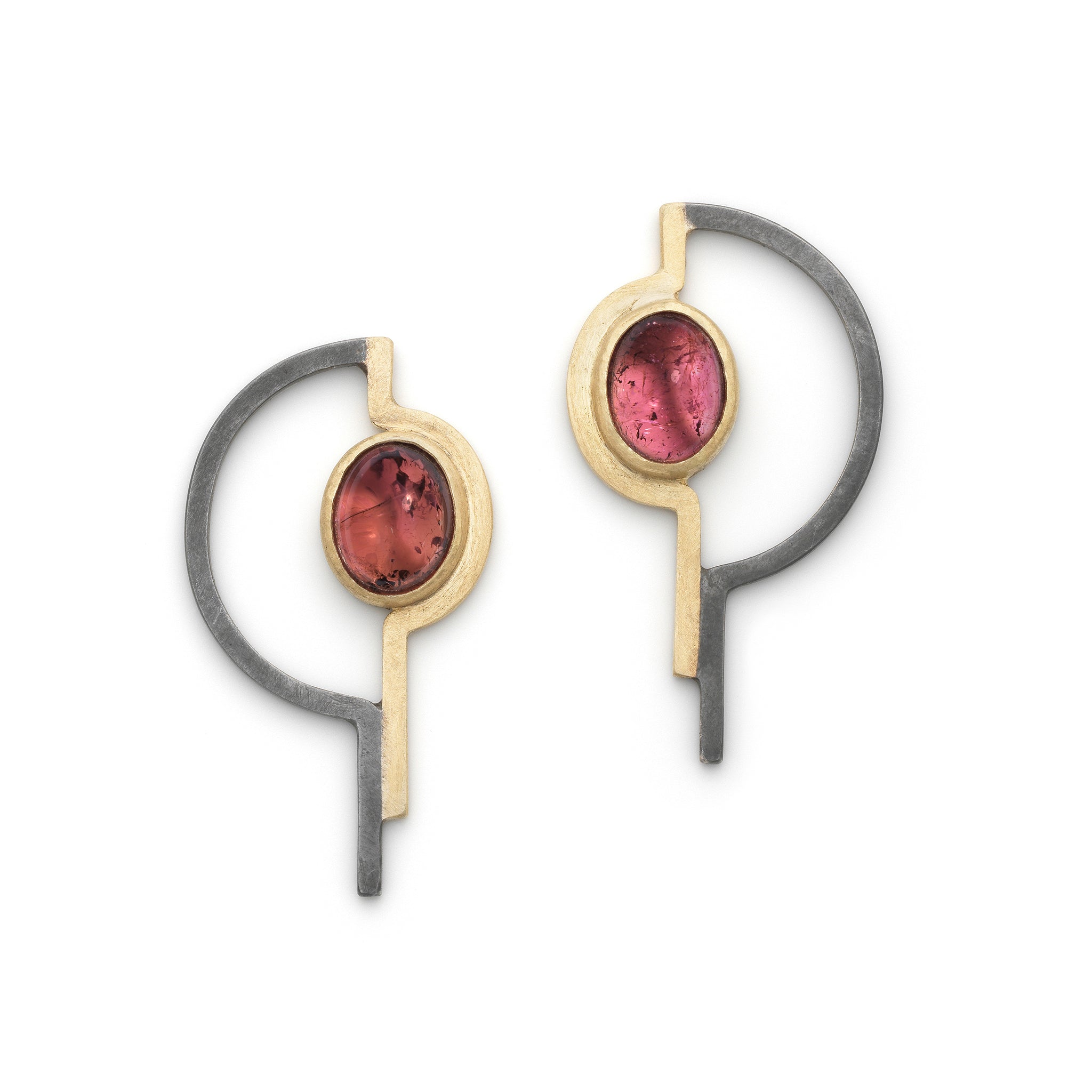 Pink Tourmaline Semi Curl Earrings – Ellen Monaghan
